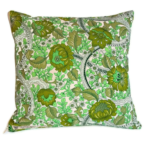 Vintage 1960s Burgess Ledward Frome Cotton Cushion Cover With Zip ...